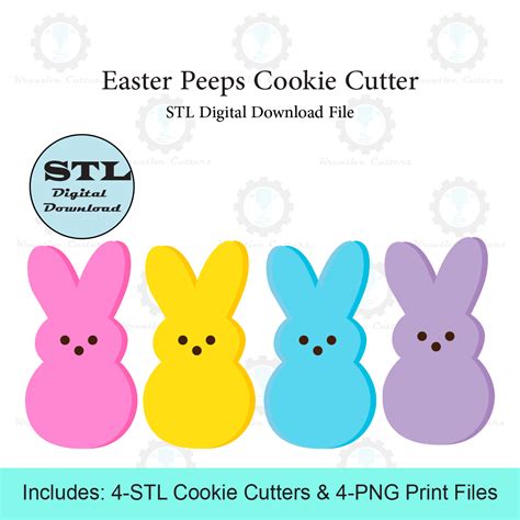 3d File Easter Peeps Cookie Cutter Stl File・3d Printer Design To Download・cults