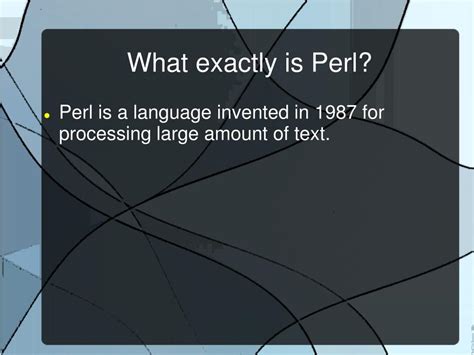Ppt Perl Programming Language Powerpoint Presentation Free Download