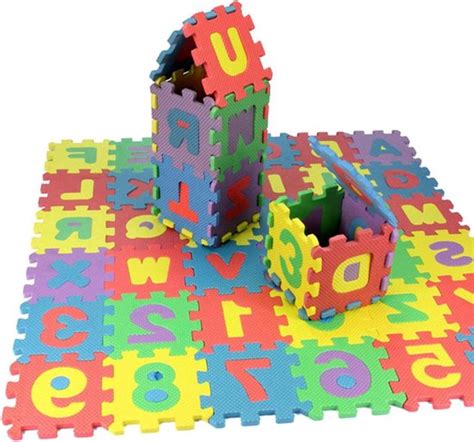 Pedagogische Schuimrubberen Puzzel Speelmat Abc Alfabet Cijfers 36