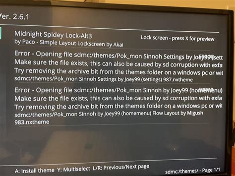 Error Opening File Issue Exelix SwitchThemeInjector GitHub