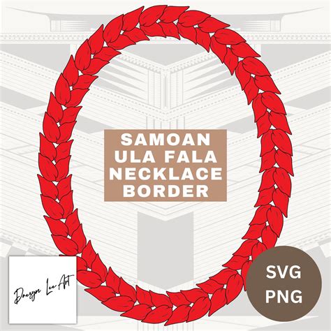 Samoan Ula Fala Necklace Border Digital Download Only Svgpng Etsy
