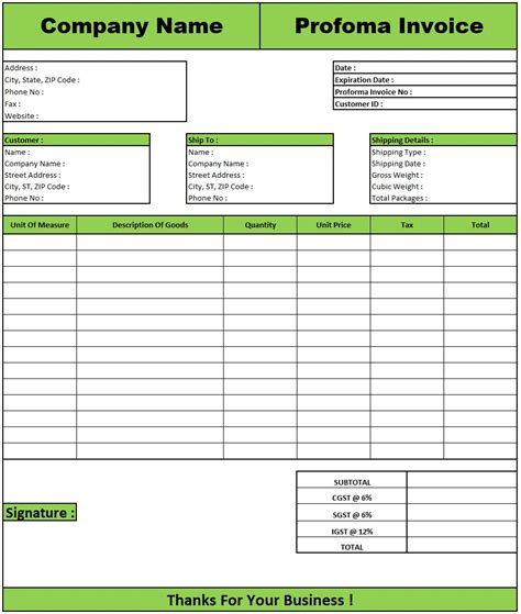 Proforma Invoice Xls File Download Proforma Invoice In Excel Download Proforma Invoice In Excel