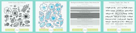 Sweet N Sassy Stamps Scribble Flowers