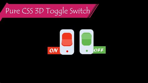 3d Onoff Switch Using Css Pure Css 3d Toggle Switch Web Tutorials