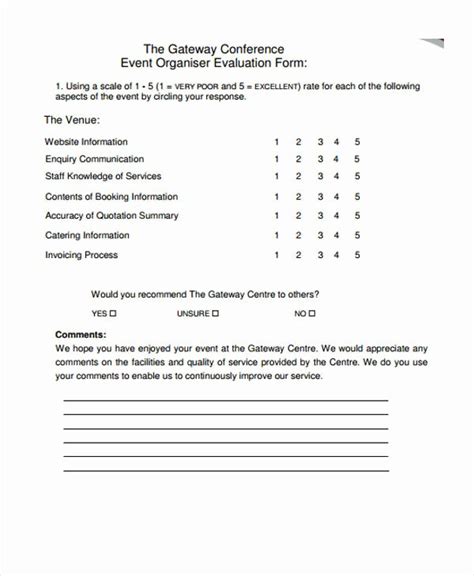 Event Feedback Form Template Peterainsworth