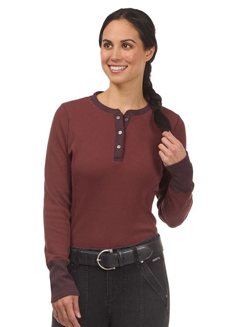 Kerrits Womens Hot To Trot Thermal Henley Amberspice Kerrits 40743