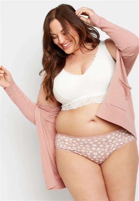 Plus Size White Wide Strap Lace Bralette Maurices