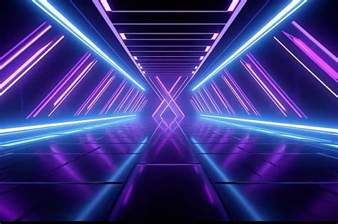 【ai数字艺术】3d赛博朋克霓虹灯抽象背景图片下载