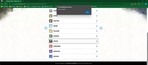 Cannot Select Class Item Was Clicked Rdndbeyond