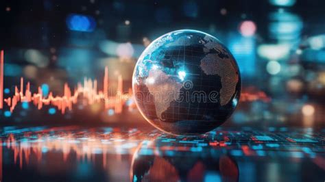 Globe In The Concept Of Global Economic Network Connectivity In The