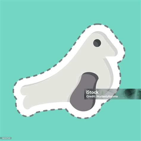 스티커 라인 컷 씰 바다 기호와 관련이 있습니다 심플한 디자인 편집 가능 간단한 일러스트레이션 곡선에 대한 스톡 벡터 아트 및 기타 이미지 Istock