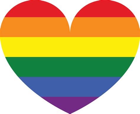 Lgbt Heart Flag Rainbow Color Love Symbol Pride Month In June Vector