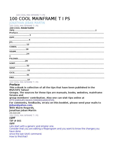100 Mainframe Tips Pdf Computer Engineering Computing