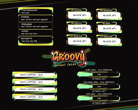 Green Graffiti Streamlabs Widgets Streamelement Widgets Twitch Alerts Chatbox Event List
