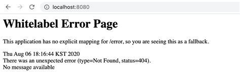 Spring Boot 스프링 웹 Mvc Exceptionhandler