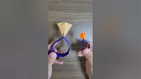 보석 반지 종이접기 Shorts Origami Youtube