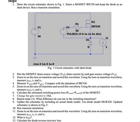 Solved 1 Draw The Circuit Schematic Shown In Fig 1 Select Chegg