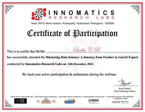 Generativeai Continuouslearning Professionalgrowth Datascience Sneha C R