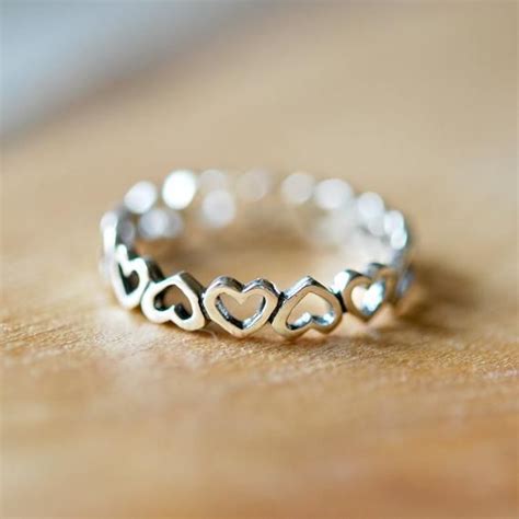 Ring For Girlfriend Trendy Heart Shaped Promise Ring Jewelry Cute