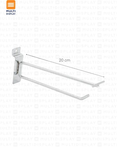 Gancho Para Ranurado Con Portaprecio 20cm Cromado Multidisplay