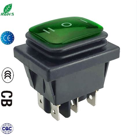 Kcd4 3 Position T85 1e4 16a 250v Waterproof 6 Pin Power Switch Indicator 12v 24v Light