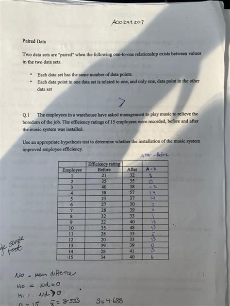 Solved Paired Data Two Data Sets Are Paired When The Chegg Com