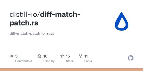 GitHub Distill Io Diff Match Patch Rs Diff Match Patch For Rust