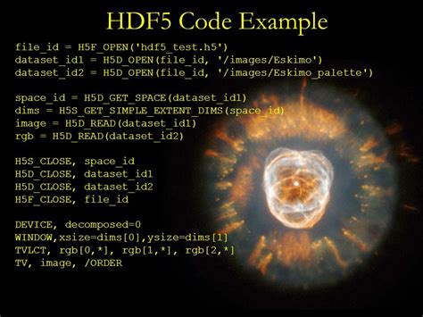 HDF5 Tools In Dr Christopher Torrence Senior Software Engineer Ppt Download