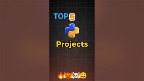 top 5 python projects 😄 coding programming youtube