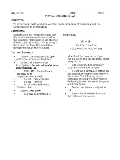 Understanding Collisions Through Simulation And Analysis Pdf