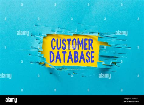 Hand Writing Sign Customer Database Business Concept Uptodate On Customer Information Records