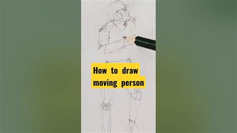 How To Draw Moving Person Figure Drawing Youtube