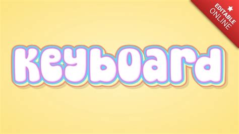 Keyboard Cute Text Effect Generator
