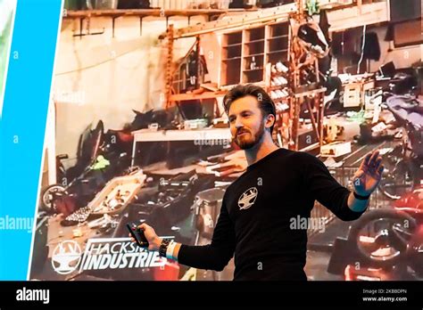 James Hobson Aka The Hacksmith Giving A Talk During The Bright Day Festival In Amsterdam On