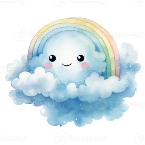 Cute Rainbow Cloud 26793090 Png