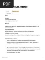 Macbeths Banquet Scene Analysis Pdf Macbeth Shakespearean Tragedies