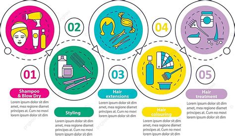Infographic Template For Hair Salon Services With Workflow And Icons