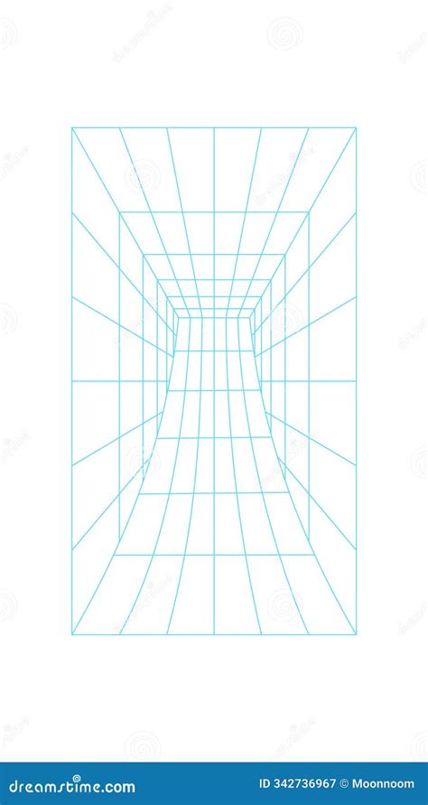 Mesh Wormhole Model Representing Fabric Of Space And Time Cartoon