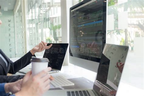 Programmers Work On The Development Of Coding And Coding Technology On