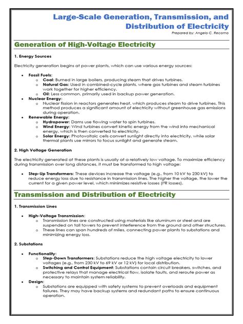Electricity Generation Module Pdf Electricity Generation