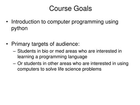 Ppt Cs190 295 Programming In Python For Life Sciences Lecture 1 Powerpoint Presentation Id
