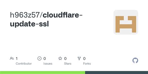 GitHub H963z57 Cloudflare Update Ssl