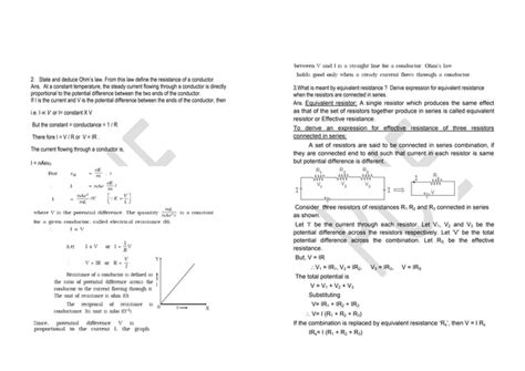 Physics Chapter Wise Important Questions Ii Puc Pdf Physics Science
