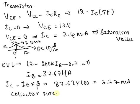 The Following Figure Shows That A Silicon Transistor With Î² 100 Is Biased By The Base Resistor