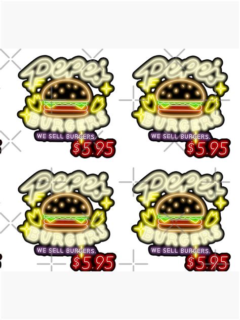 Neon Pepes Burgers Logo From Steven Universe On White Socks