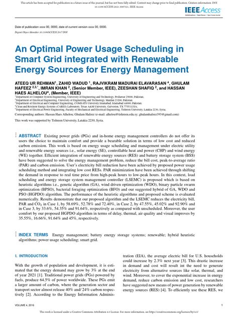 An Optimal Power Usage Scheduling In Smart Grid In Pdf Force Smart Grid