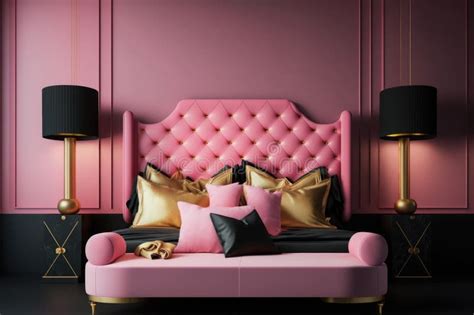 Exclusive Modern Bed And Bedroom Generated Ai Stock Illustration