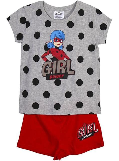 Miraculous Katica Girl Power Rövid Pizsama Lányoknak Miraculous Katica Igazi Rajongóknak