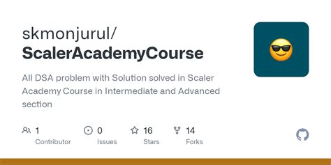GitHub Skmonjurul ScalerAcademyCourse All DSA Problem With Solution