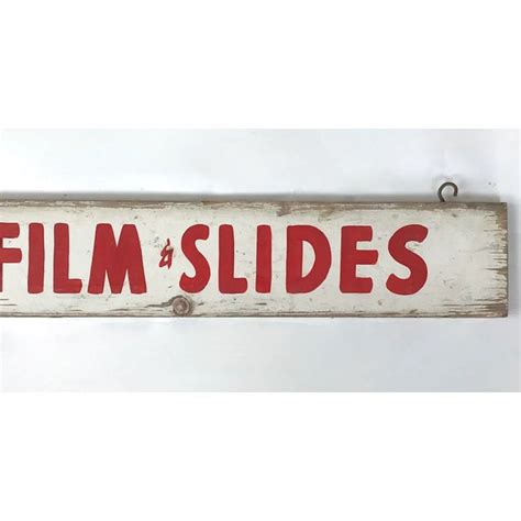 Vintage Wood Red White And Blue Moviesfilmslides Sign Chairish
